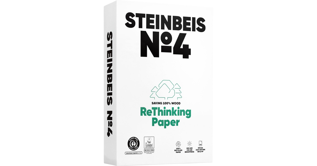 Χαρτιά Εκτύπωσης Steinbeis No. 4 Recyclingpapier A4 80 g 500 Blatt ISO ...